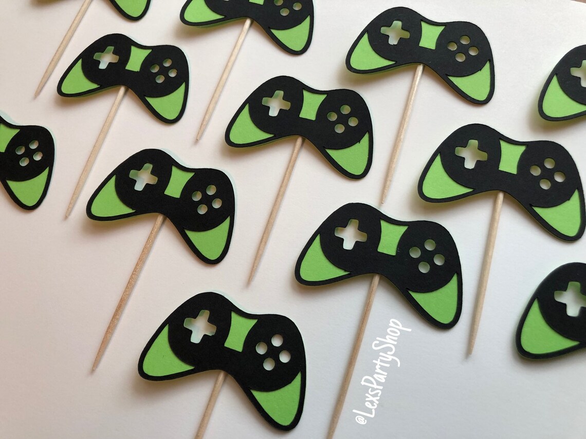 Video Game Controller Cupcake Toppers: Gamer Party Decorations - Etsy
