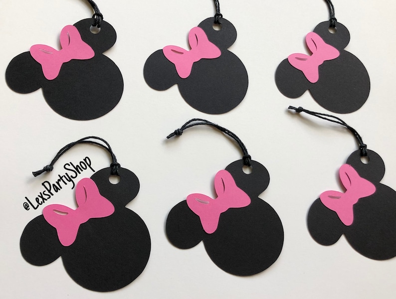 Minnie Mouse Gift Tags 6 Minnie Mouse Custom Gift Tags Party - Etsy