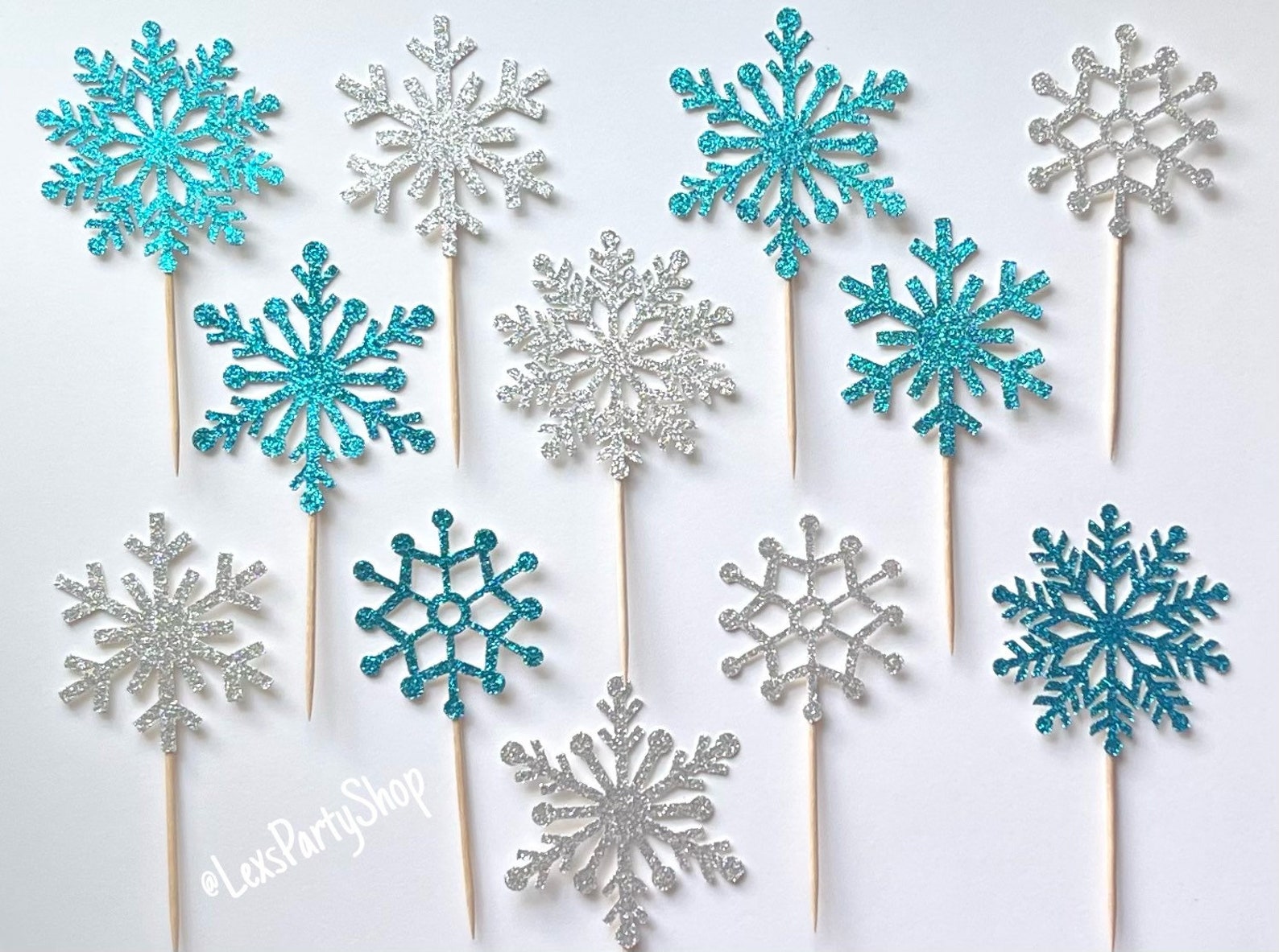Snowflake Cupcake Toppers Frozen Snowflake Cupcake Toppers - Etsy