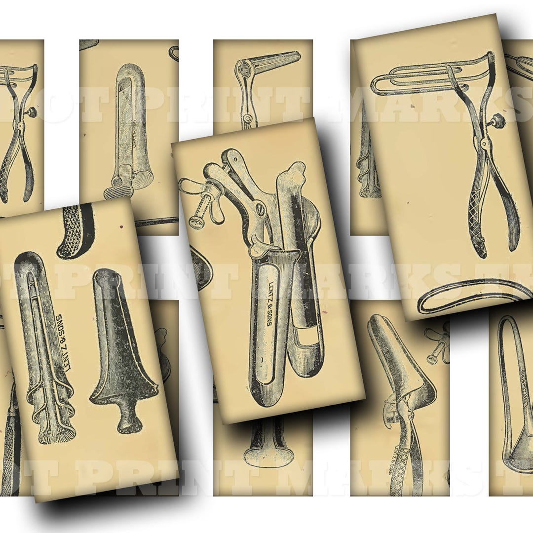 Vintage Speculums Medical Tools Digital Download Collage Sheet 1x2 ...