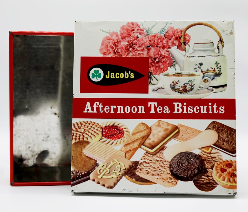 Vintage Jacob's Afternoon Tea Biscuits Tin Fabricado en | Etsy