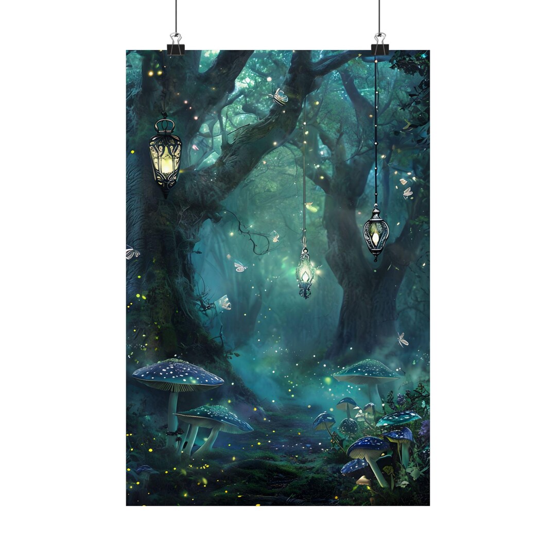 Enchanted Forest Poster: Giclée Print, Cottagecore Wall Art - Etsy