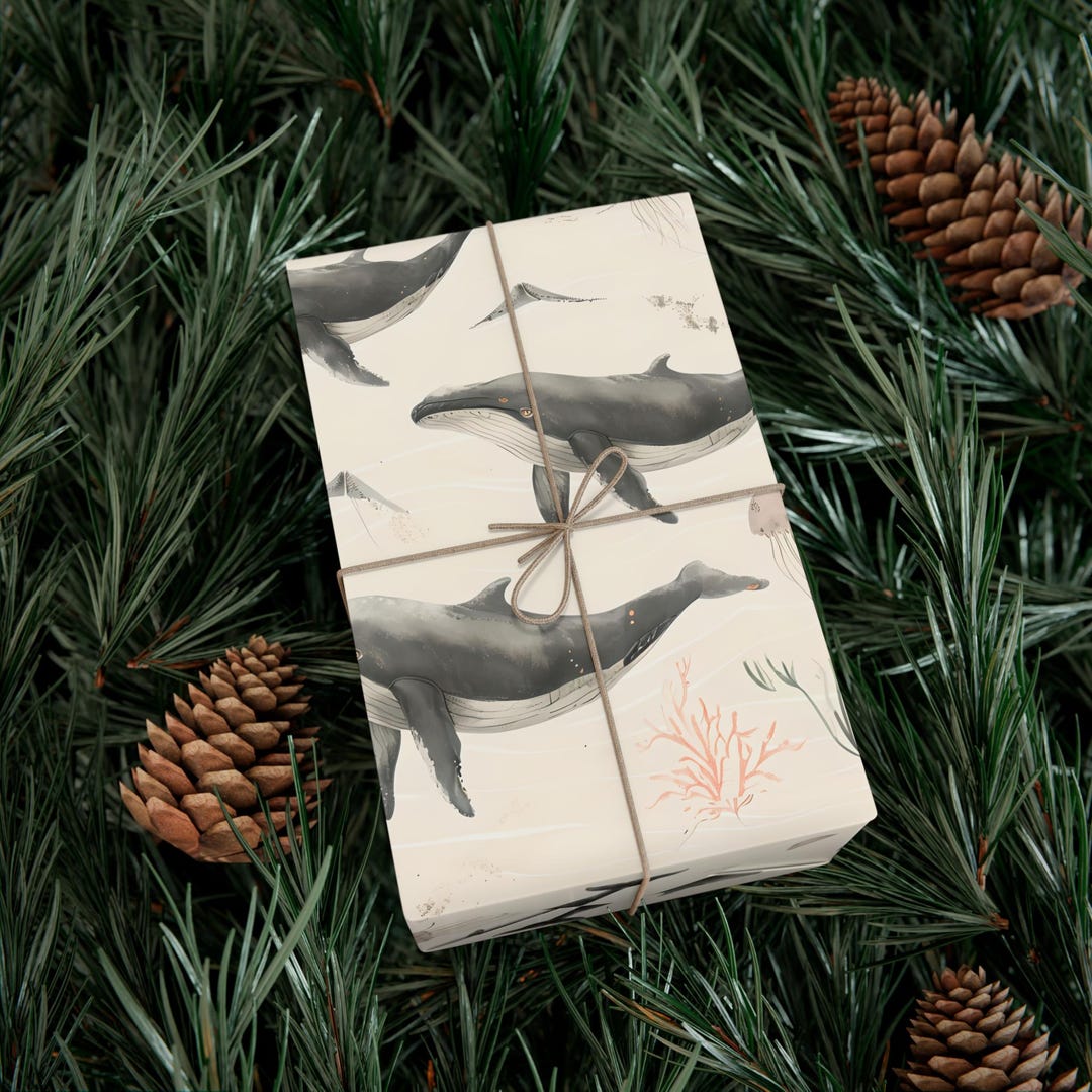 Humpback Whale Wrapping Paper: Eco-friendly Gift Wrap - Etsy UK