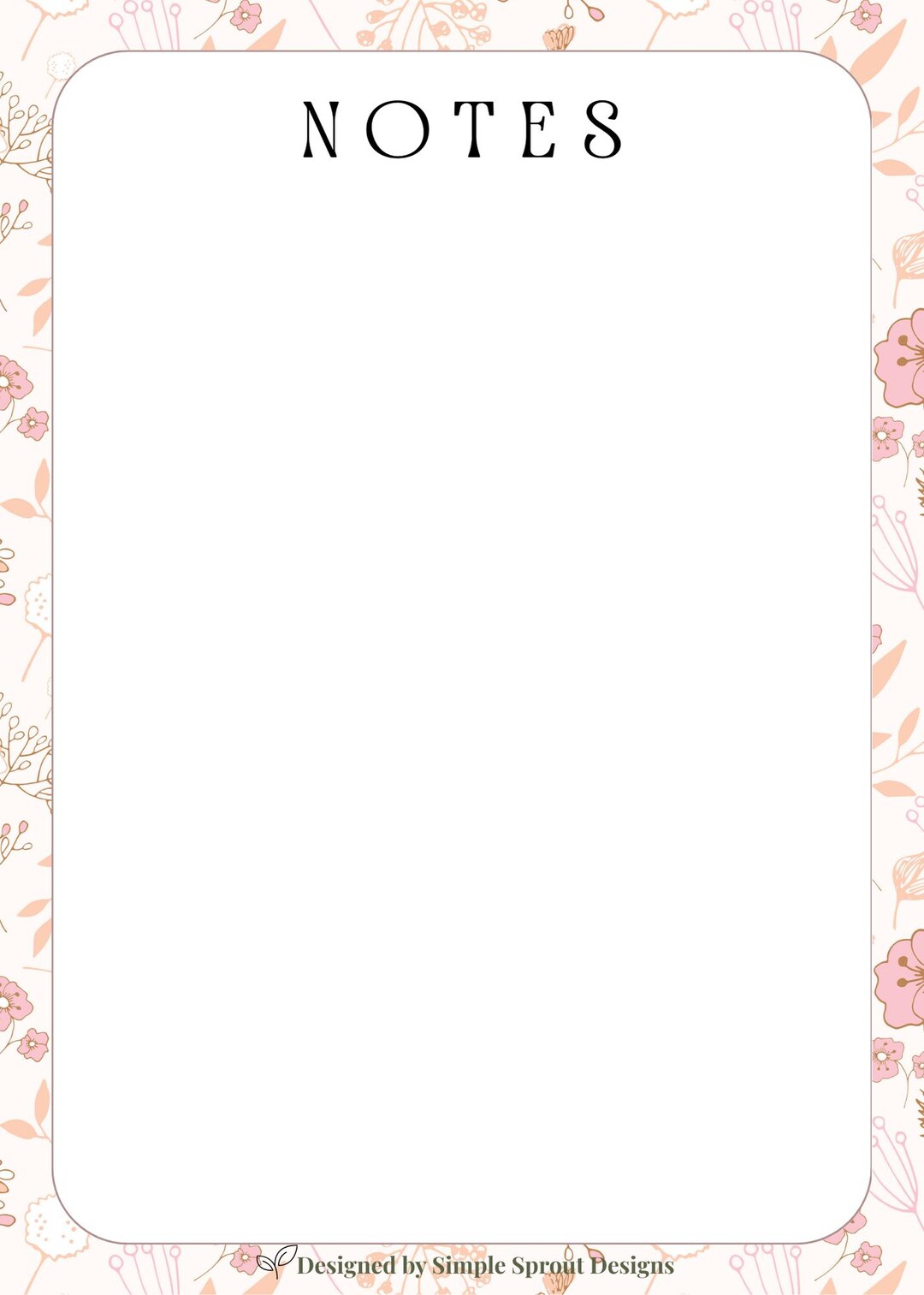 Floral Notepad | To-do List Stationery (50 Sheets - Etsy
