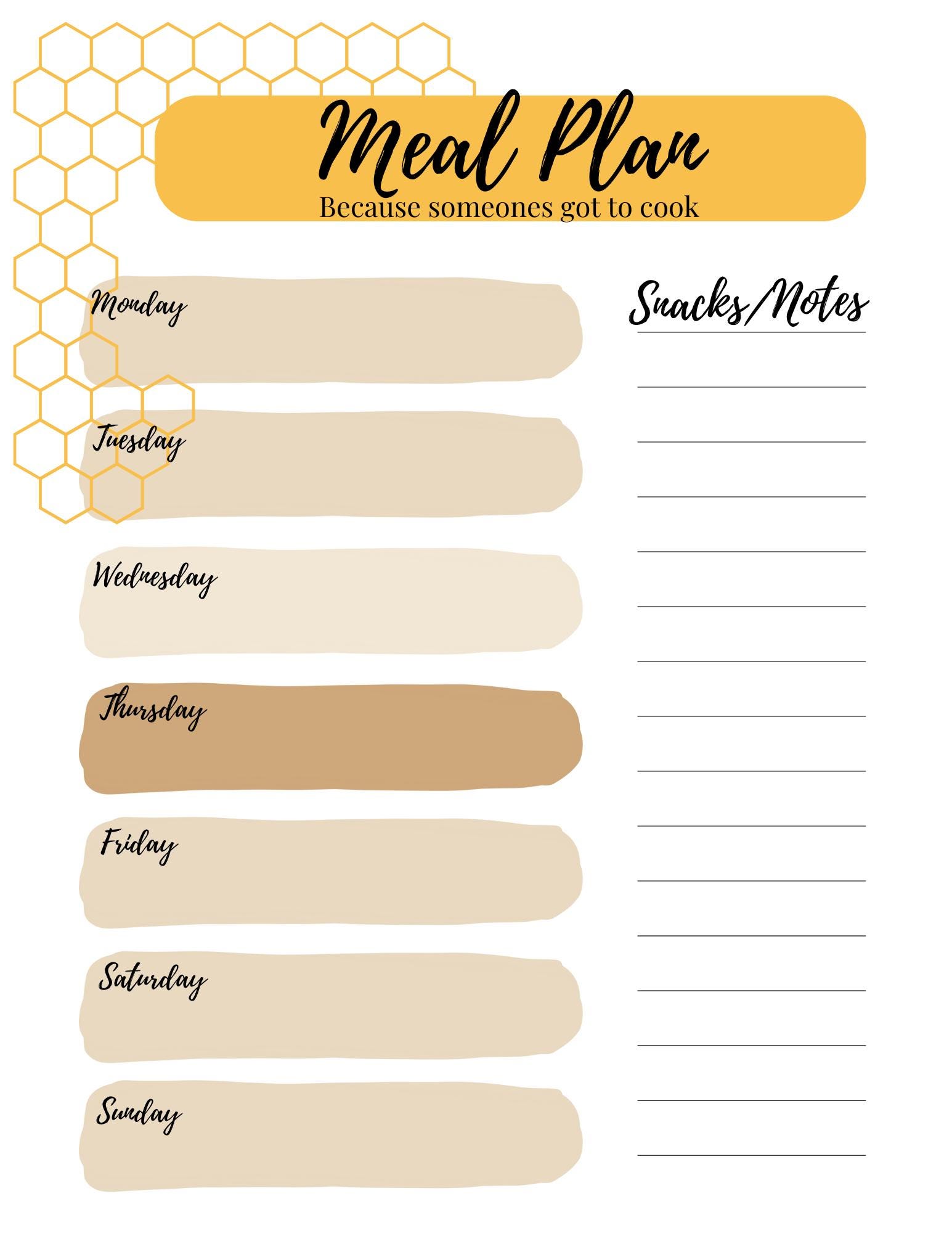 Printable Honeybee Planner Bundle | Cute Bee Themed Journal Pages ...
