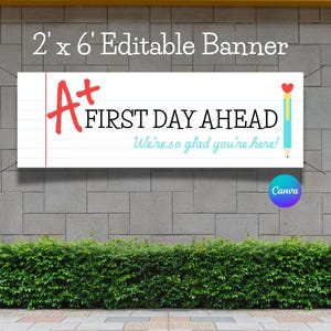 First Day of School Banner: Printable Welcome Sign (2x6 Ft Digital ...