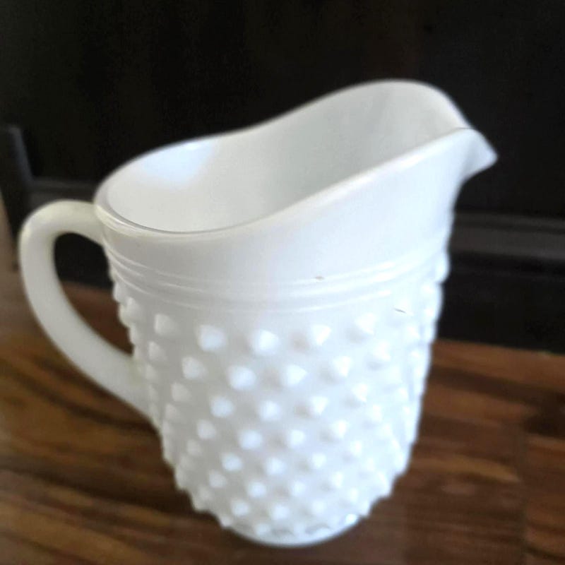 Milk Glass Pitcher - Etsy