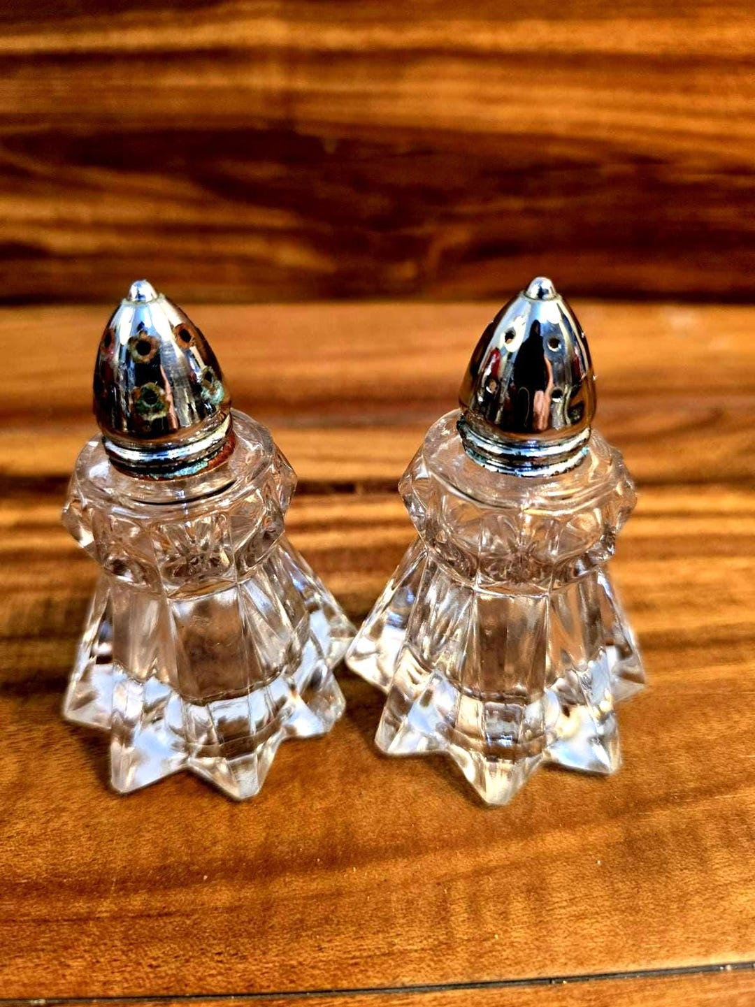 Vintage Crystal Star Salt & Pepper Shakers Set - West Germany 1980s - Etsy
