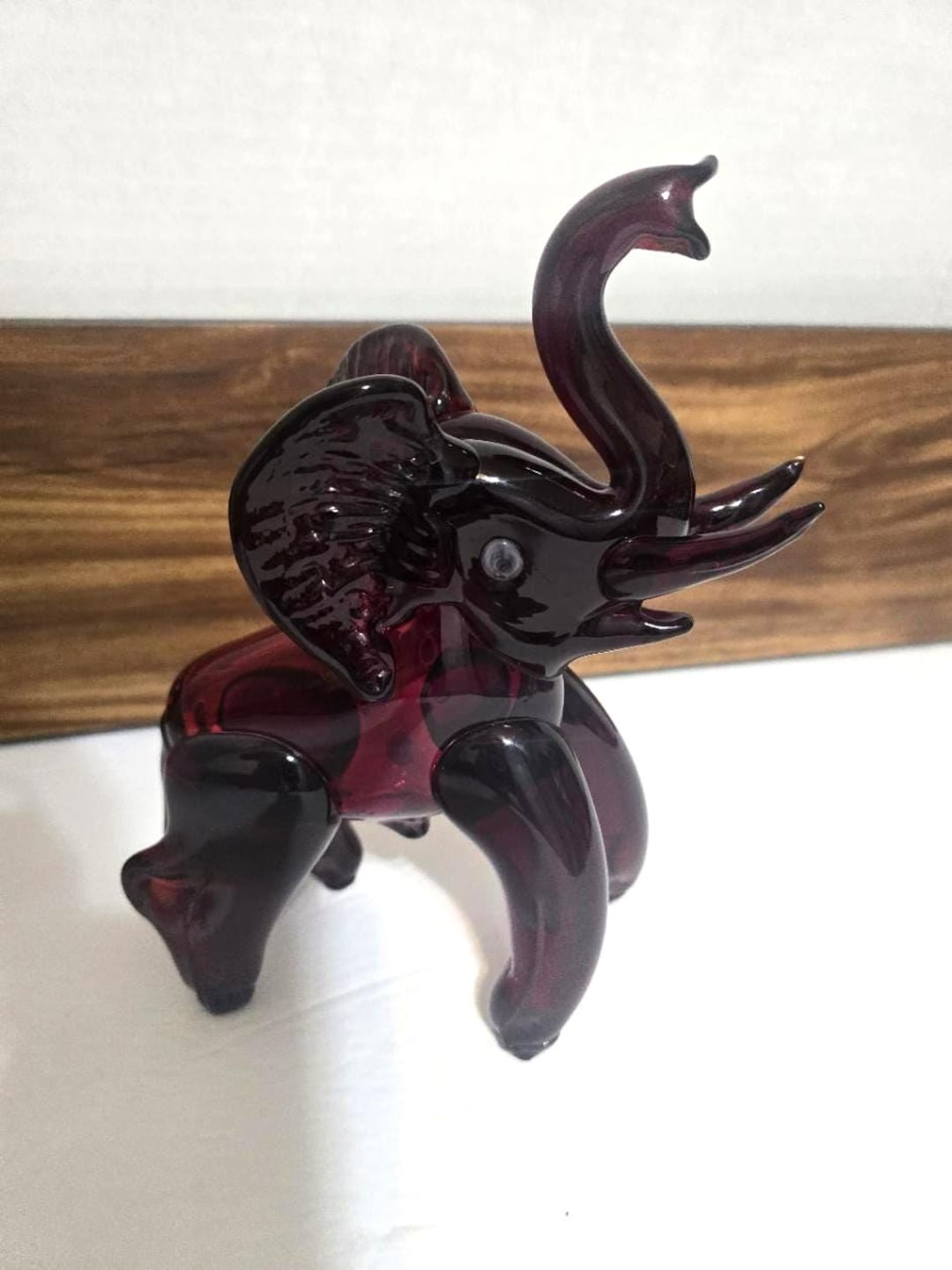 Vintage Rare Ruby Red Glass Elephant Figurine Hand Blown 1950s - Etsy
