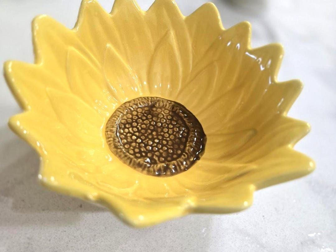 Vintage Robert Stanley Collection Ceramic Sunflower Bowl - Etsy
