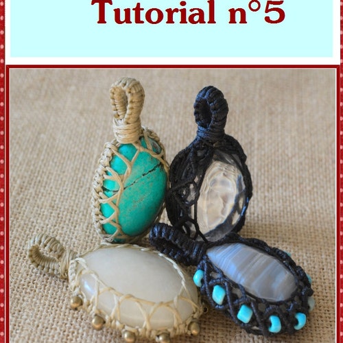 TUTORIAL Macrame Stone Wrapping / Macrame Stone Tying / Knotty - Etsy