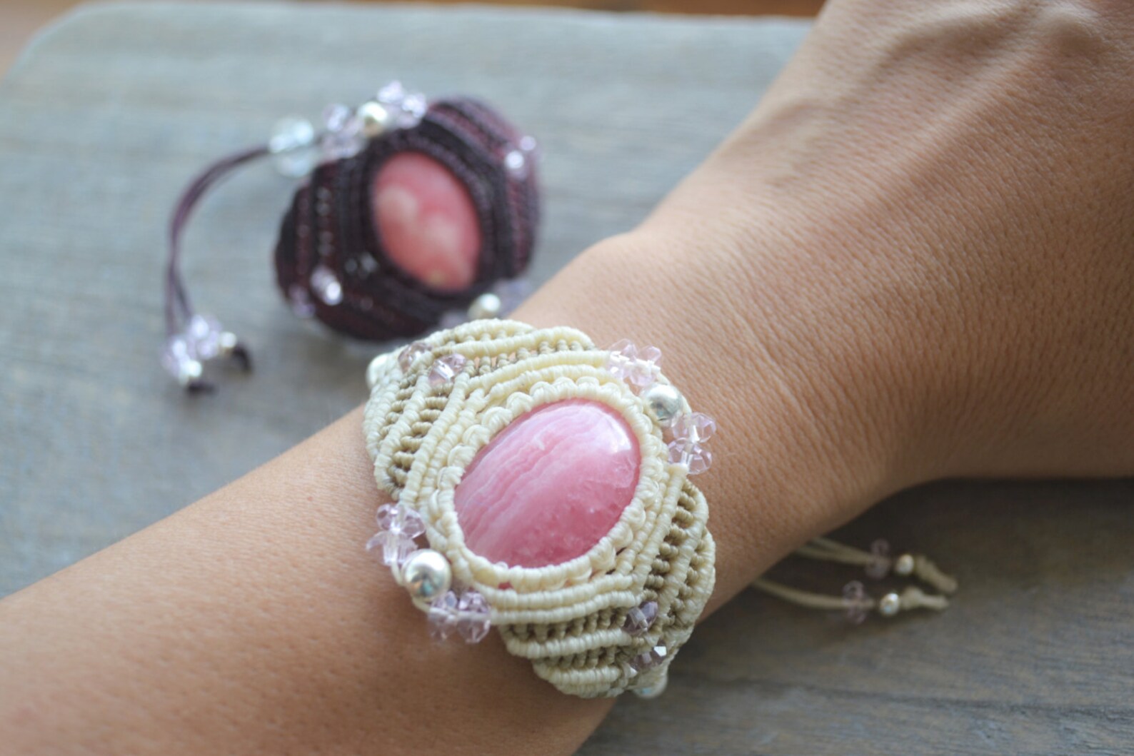 Wrap a Stone in a Bracelet / Pdf Macrame Tutorial / Pattern ...