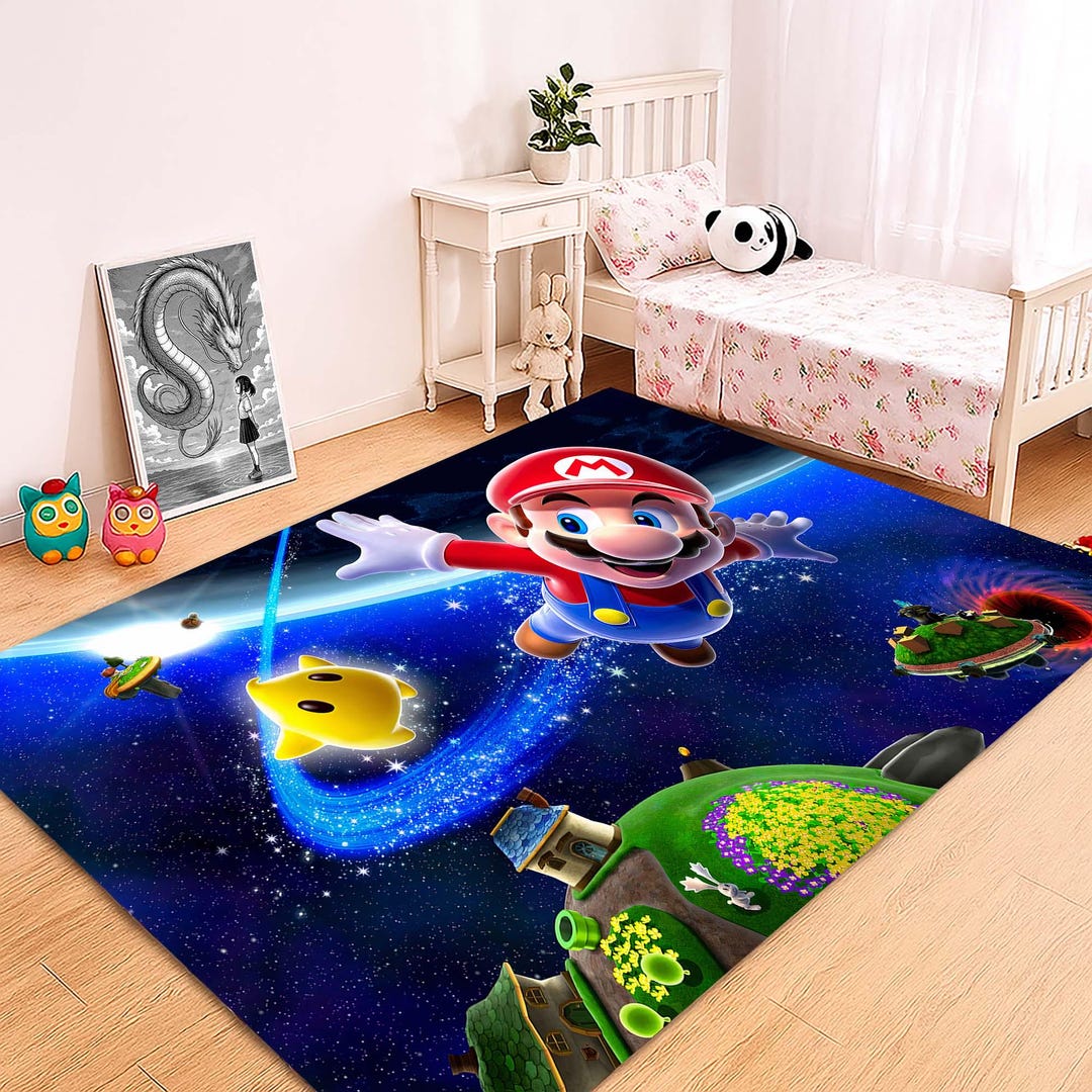 Arcade Game Rug, Gaming Rug, Space Adventure Rug, Fun Rug, Kids Room ...
