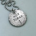 Not Today Necklace - Hand Stamped Sterling Silver - - Etsy