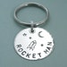 Rocket Man - Key Ring - Hand Stamped Sterling Silver - Father's Day - Etsy