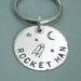 Rocket Man - Key Ring - Hand Stamped Sterling Silver - Father's Day - Etsy