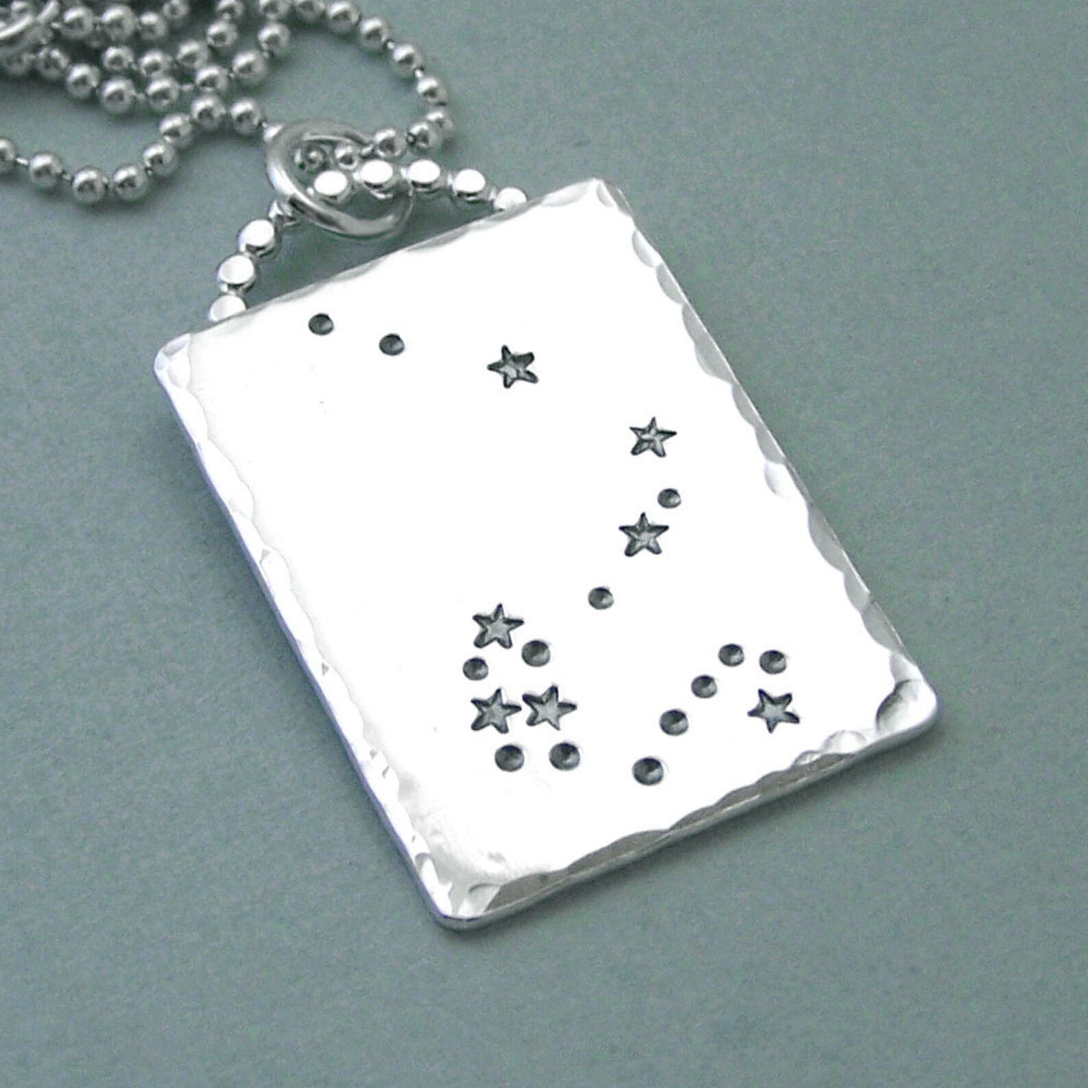 Draco Constellation Necklace Hand Stamped Sterling Silver - Etsy