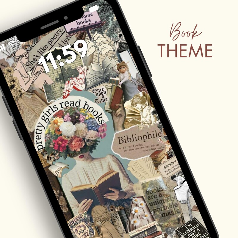 iPhone Wallpaper Reading - Etsy