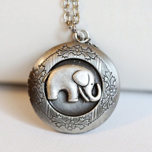 Elephant Locket - Etsy