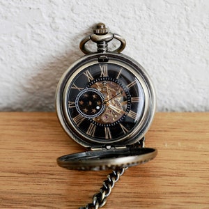 Personalized Sun & Moon Brass Pocket Watch Personalized for Groom ...