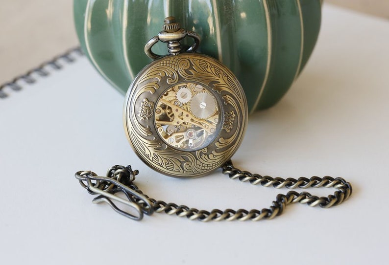 Personalized Sun & Moon Brass Pocket Watch Personalized for - Etsy