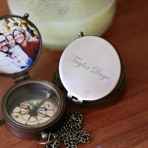 Photo Picture Personalized Engraved Compass Working Compass - Etsy
