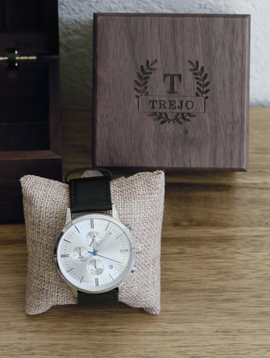 Custom Engraved Personalized Mens Wrist Watch, Black Watch,groomsmen ...