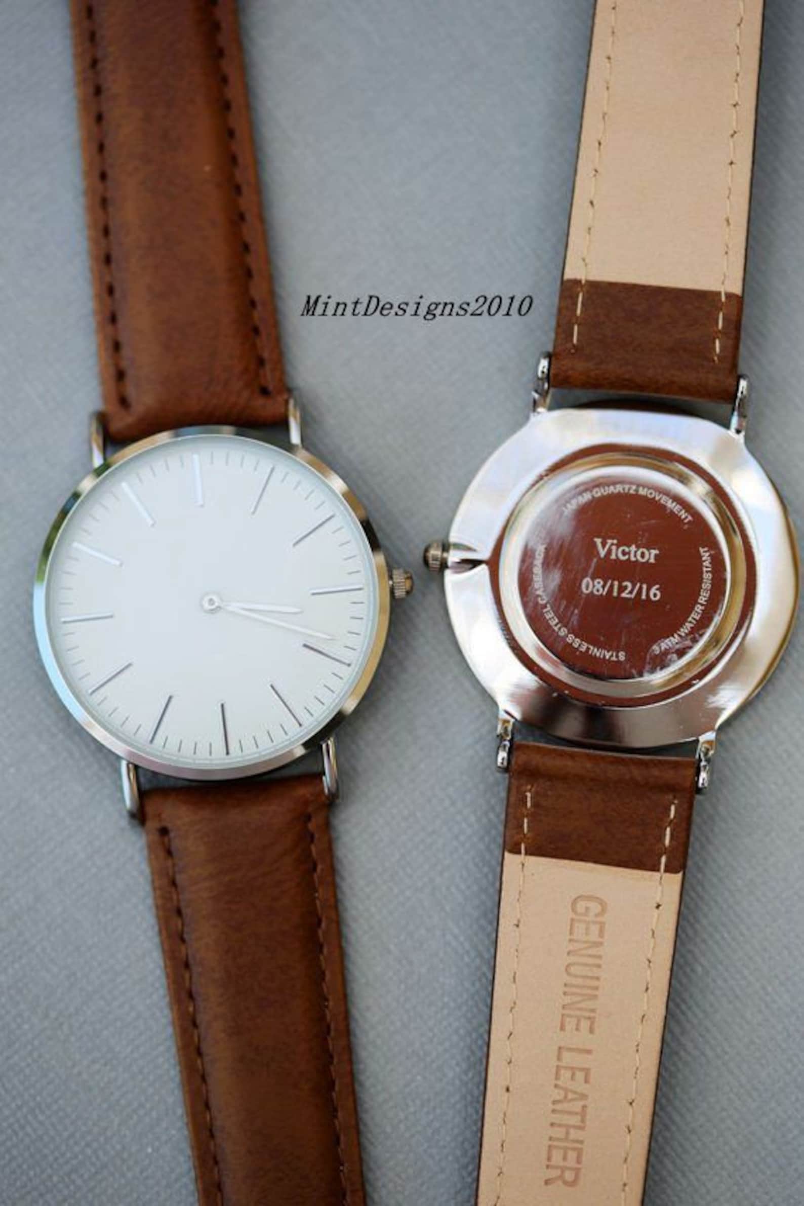 Custom Engraved Personalized Mens Wrist Watch, Groomsmen Gifts, Mens ...