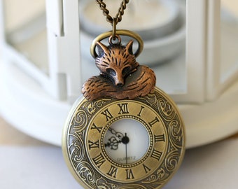 Fox Pocket Watch - Etsy