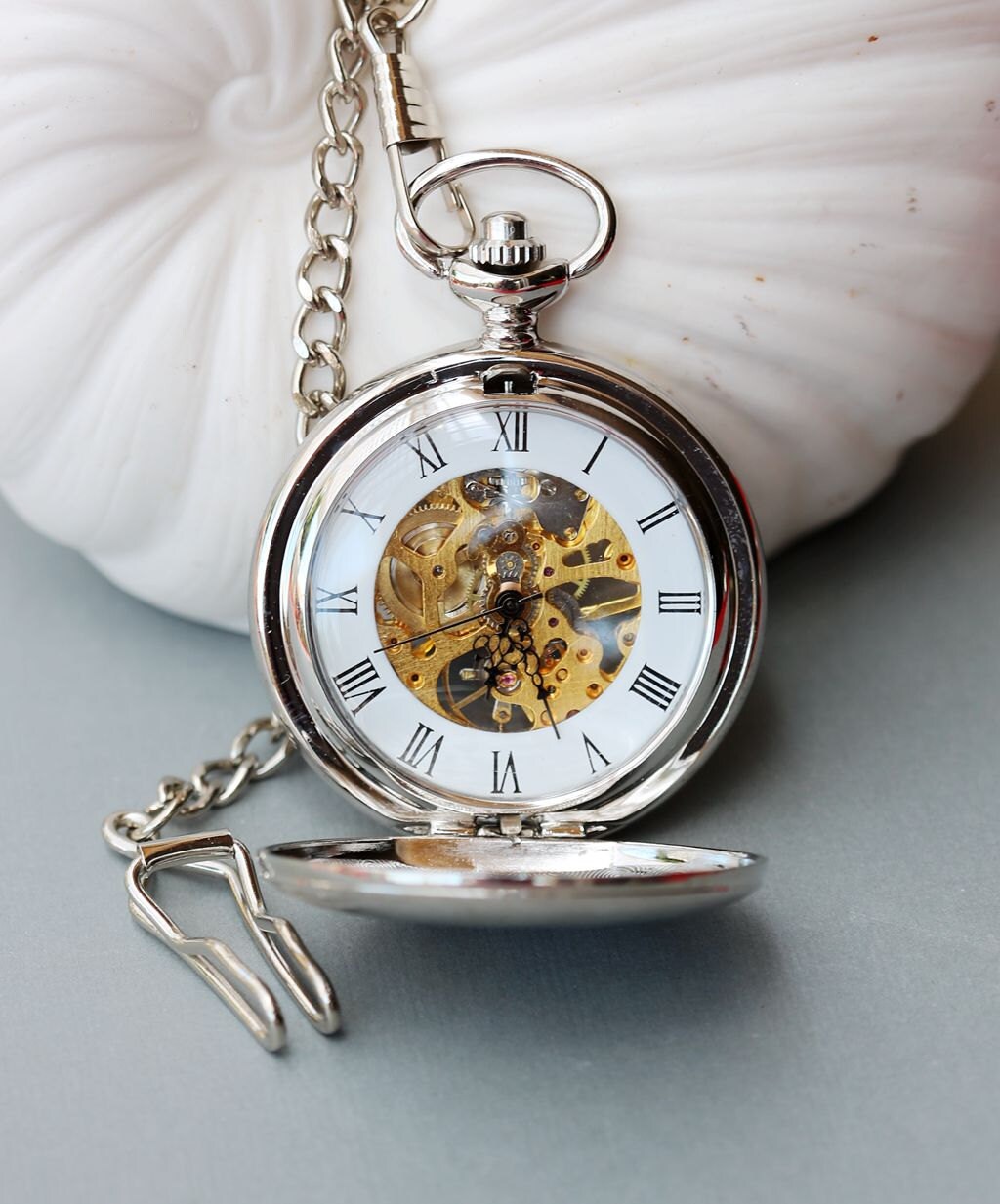 Personalized Custom Engraved Pocket Watch, Mens Shield Round Pocket ...