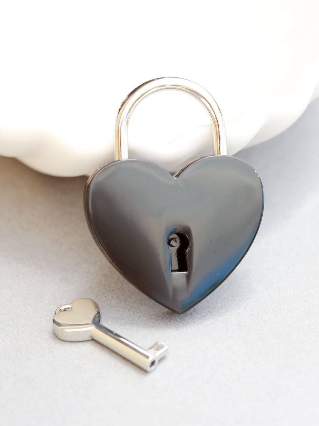 Love Lock Heart Lock Custom Lock Black Heart Love Padlock | Etsy