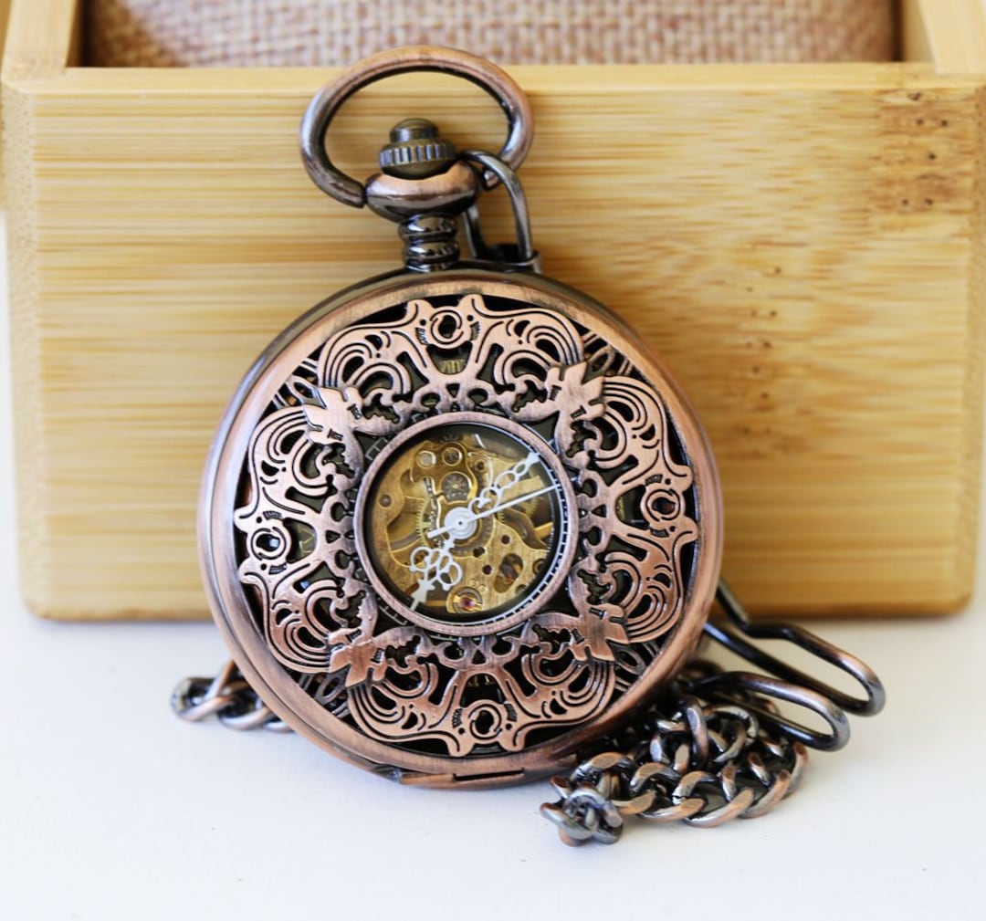 Copper Personalized Mens Pocket Watch,mechanical Pocket Watch,steampunk ...