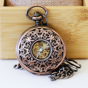 Copper Personalized Mens Pocket Watch,mechanical Pocket Watch,steampunk ...