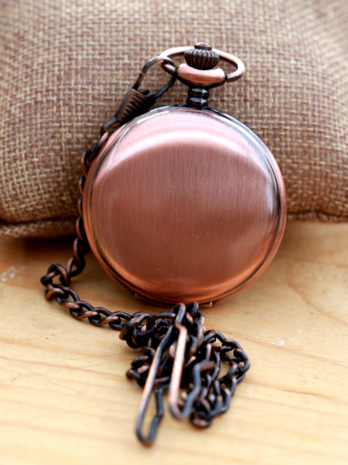 Rose Gold Copper Pocket Watch Personalized Mens Pocket | Etsy