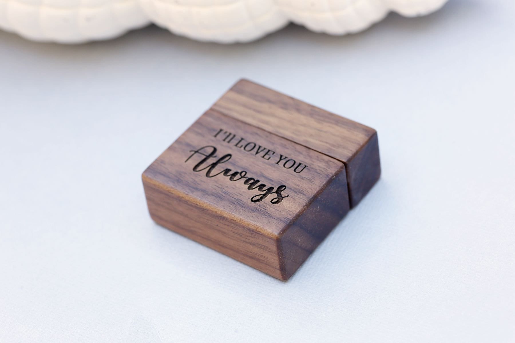 Ring Box,wood Ring Box,walnut Ring Box, Thin Engagement Ring Box ...