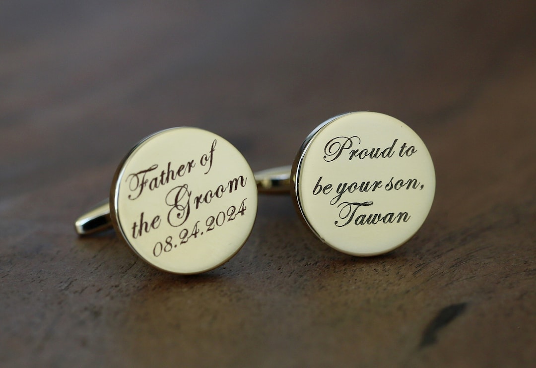 Father of the Groom Cufflink,cufflinks,personalized Cufflinks, Engraved ...