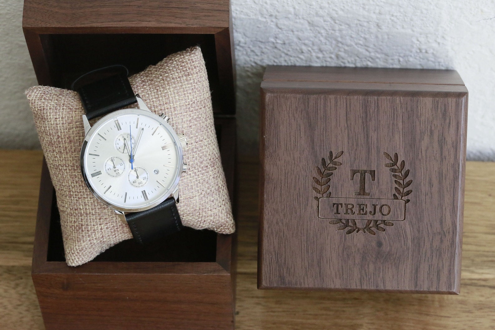 Custom Engraved Personalized Mens Wrist Watch, Black Watch,groomsmen ...