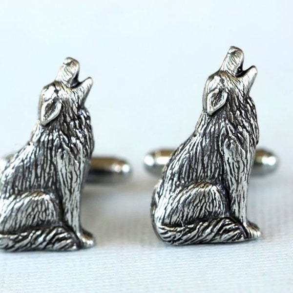 Wolf Cufflinks - Etsy