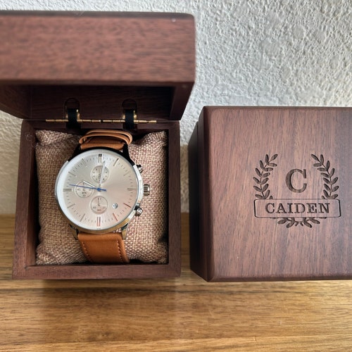 Watchcustom Engraved Personalized Mens Gold Wrist Watch - Etsy