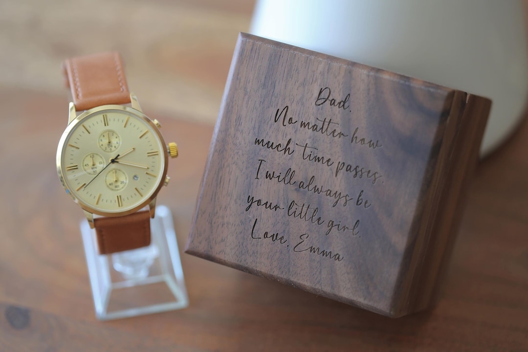 Custom Engraved Personalized Mens Gold Wrist Watch, Groomsmen Gifts ...