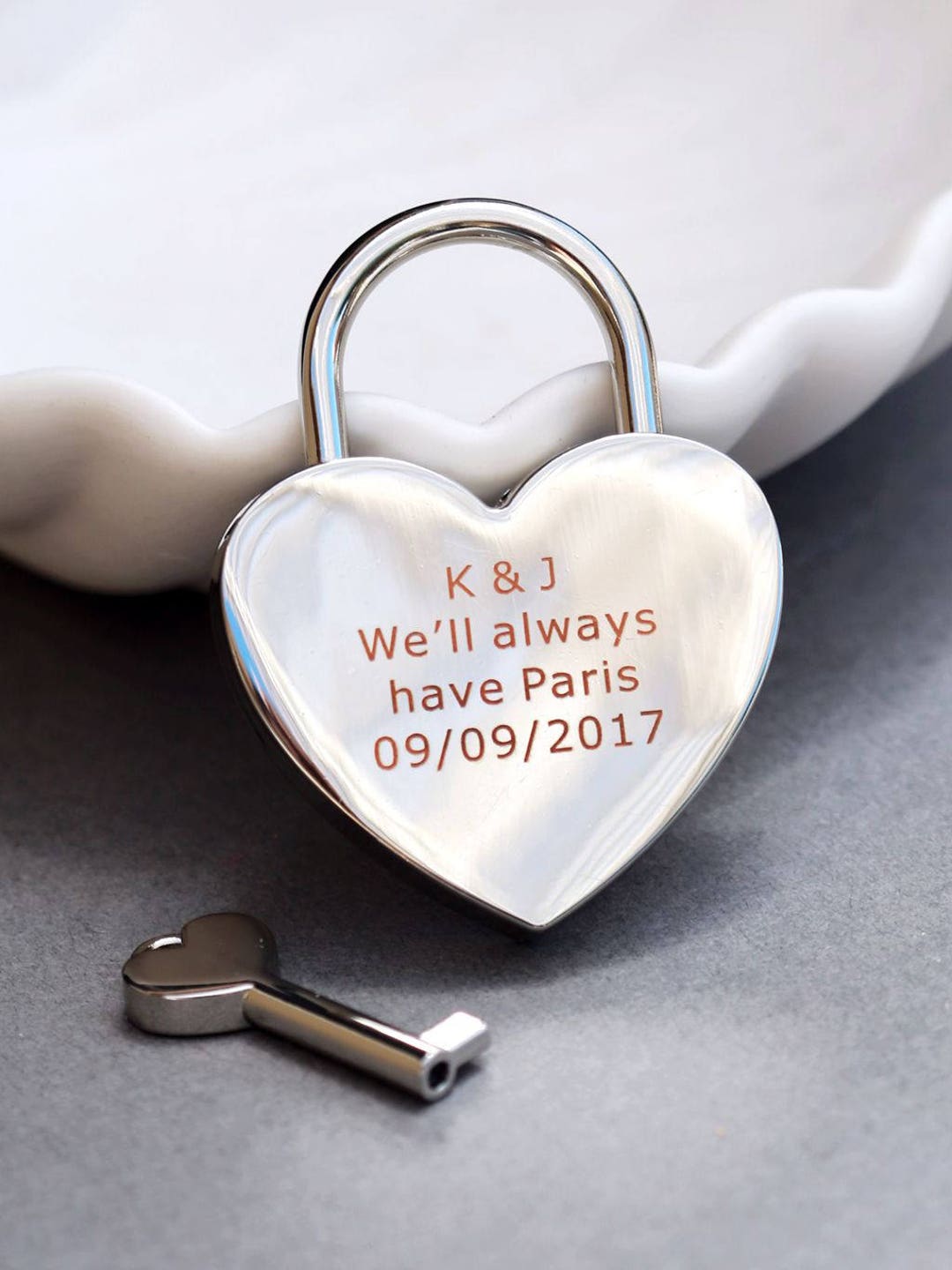 Love Lock, Heart Lock, Custom Lock,silver Heart Love Padlock With Key ...