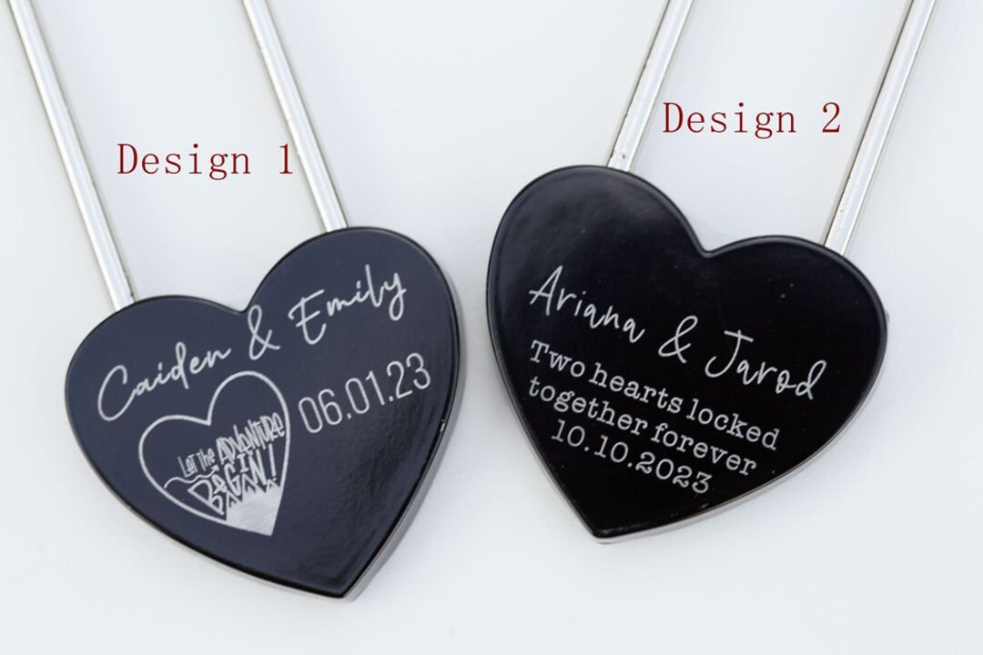 Love Lock, Heart Lock, Custom Lock, Rose Gold Heart Love Padlock With ...