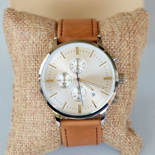 Watchcustom Engraved Personalized Mens Gold Wrist Watch - Etsy