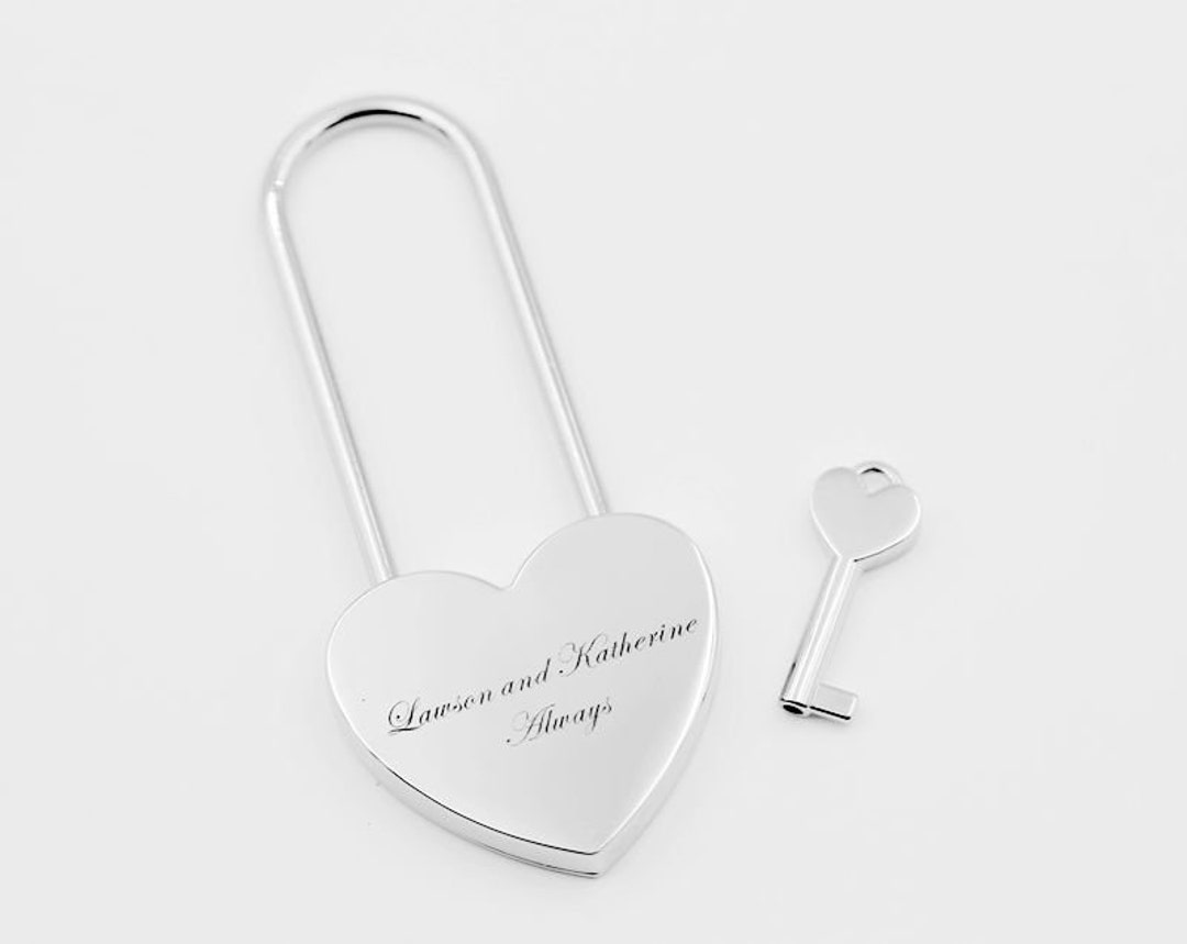 Love Lock, Heart Lock, Custom Lock, Silver Heart Love Padlock With Key ...