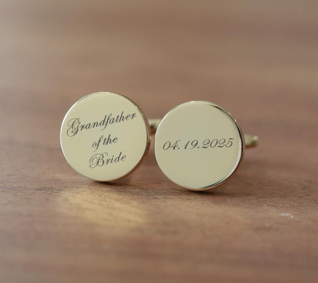 Grandfather of the Bride Cufflink, Cufflinks,personalized Cufflinks ...