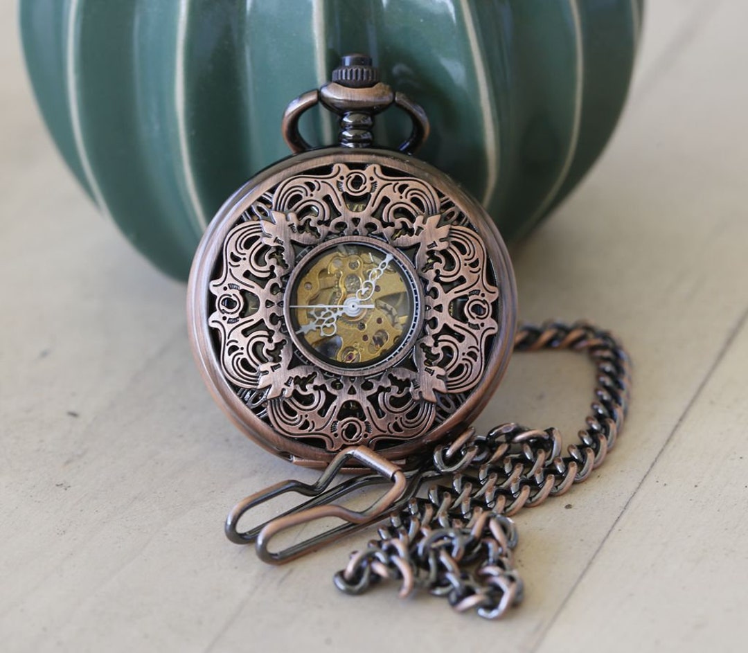 Copper Personalized Mens Pocket Watch,mechanical Pocket Watch,steampunk ...