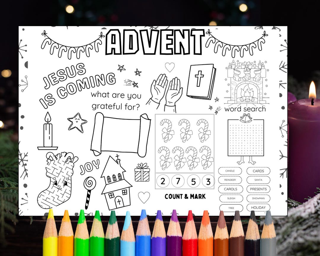 Advent Activity Printable, Christian Christmas Coloring Page, School ...