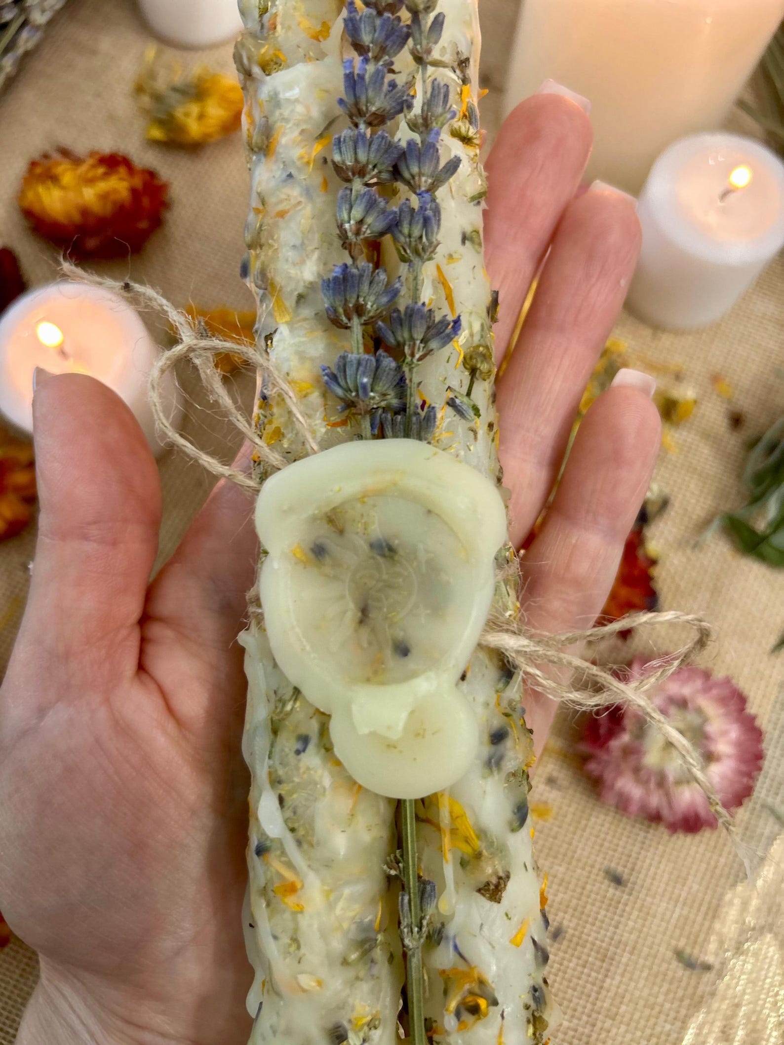 White Healing Light Candle – Herbal Ritual Candle for Spiritual Healing ...