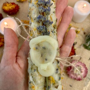 White Healing Light Candle – Herbal Ritual Candle for Spiritual Healing ...