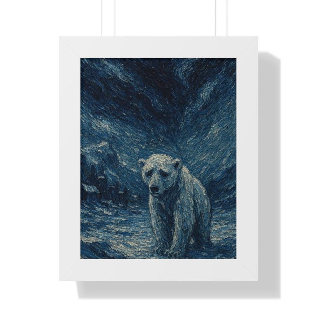 Polar Bear Art Print: Arctic Animal Poster, Nursery Decor (digital ...